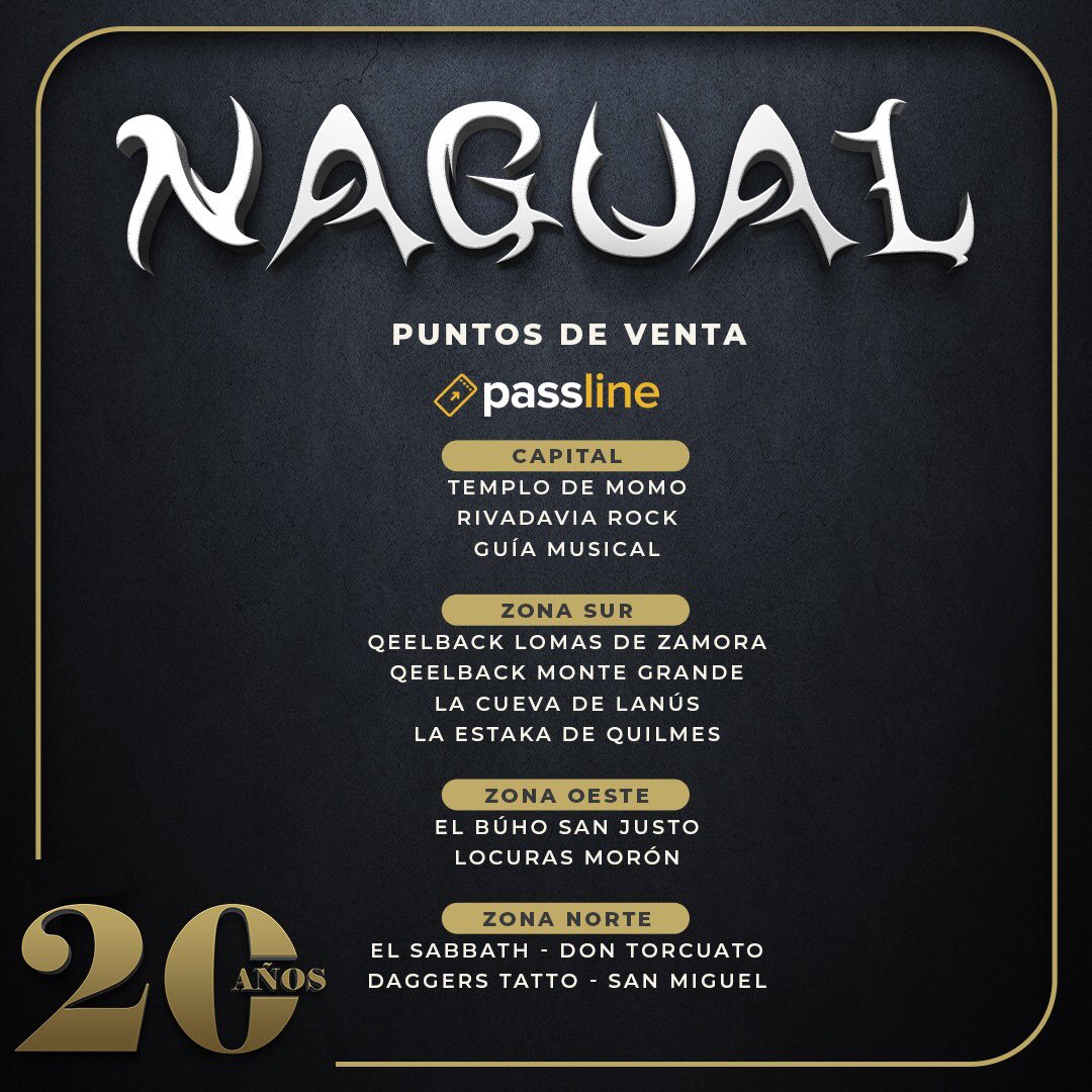 NAGUAL FESTEJA 20 AÑOS - Rock Ar Noticias